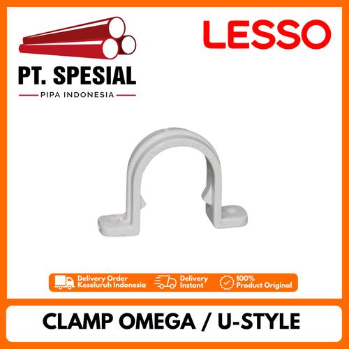 Jual Klem Omega dn20-dn32 Lesso / U Style Clamp Conduit / Penjepit Pipa ...