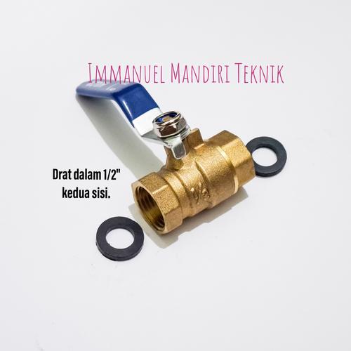 Jual Ball valve kuningan 1/2 / Stop kran / Stop keran 1/2 kuningan ...
