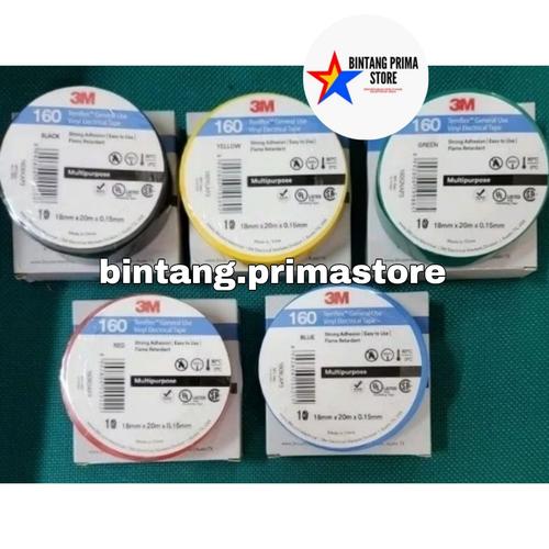 Jual 3M Isolasi Listrik Temflex 160 General Use Vinyl Electrical Tape ...