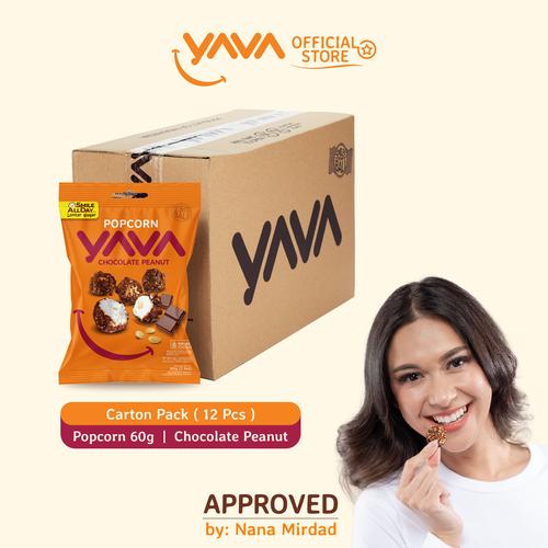 Promo YAVA Carton Pack Popcorn Chocolate Peanut ( 12 x 60g ) - Jakarta ...