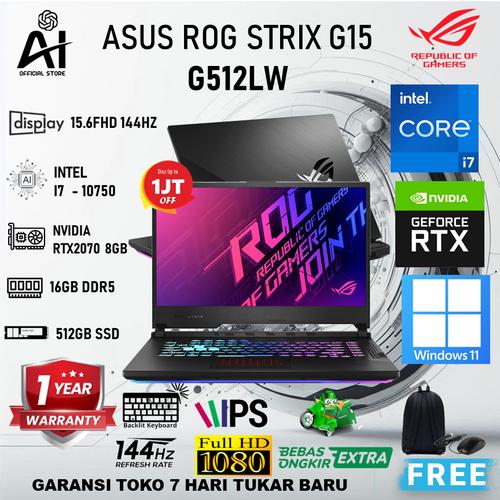 Promo Asus ROG G512LW i7 10750 16GB 512ssd RTX2070 8GB W10 15.6FHD ...