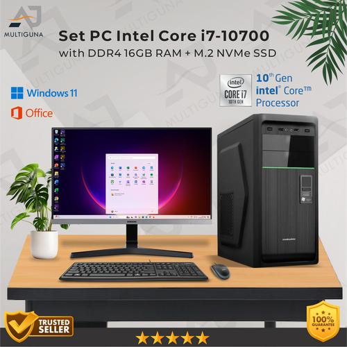 Jual Set PC Komputer Intel Core i7-10700 Gen-10 RAM 16GB SSD ...