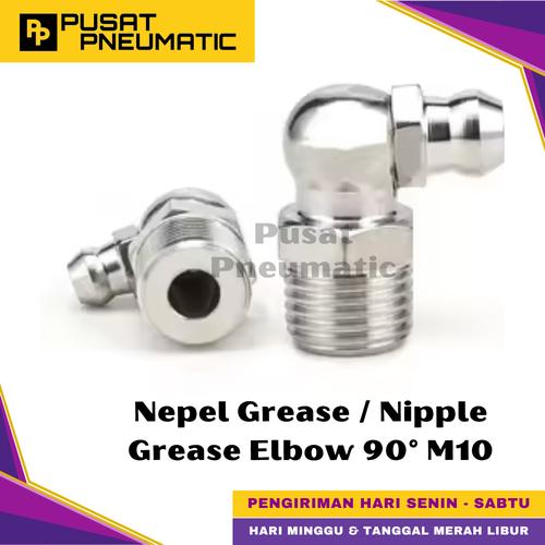 Jual M10 Nepple Gress Nipple Grease Elbow 90 Derajat Nepel Gris Knee 90 ...