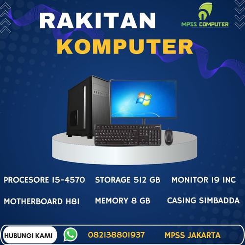 Jual Paket PC Komputer Rakitan Core I5 4570 Ram 8GB SSD 512GB Monitor ...