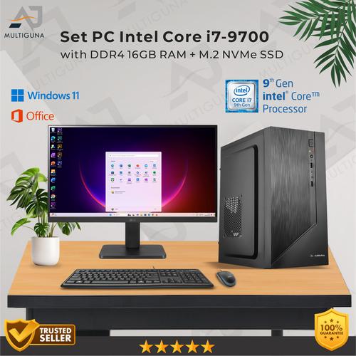 Jual Set PC Komputer Intel Core i7-9700 Gen-9 RAM 16GB SSD || Frameless - SSD NVMe 256GB ...