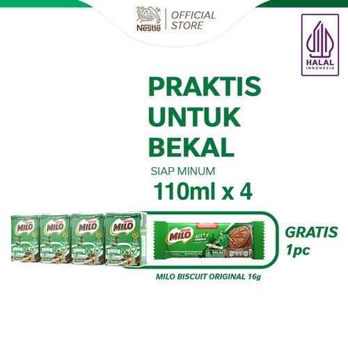 Promo MILO ACTIV-GO Susu UHT Cokelat Multipack 110ml x 4pcs Gratis MILO ...