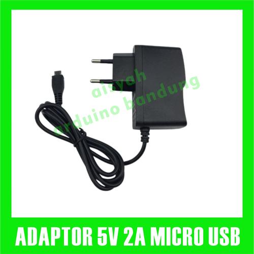 Promo Adaptor 5V 2A 2000mA Micro USB for Raspberry Uno STM32 Nodemcu ...