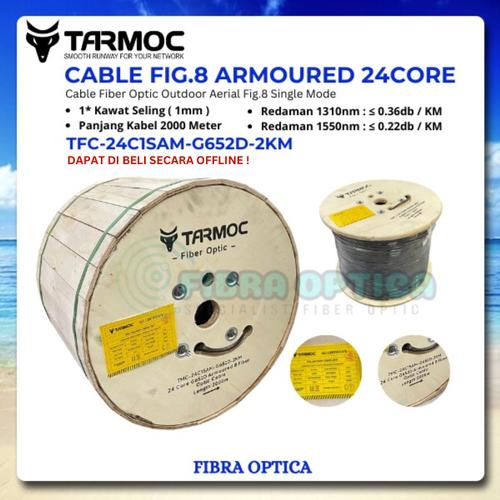 Jual Tarmoc Fiber Optic Cable Fig 8 Armoured 24 Core 2000m | Kabel ...