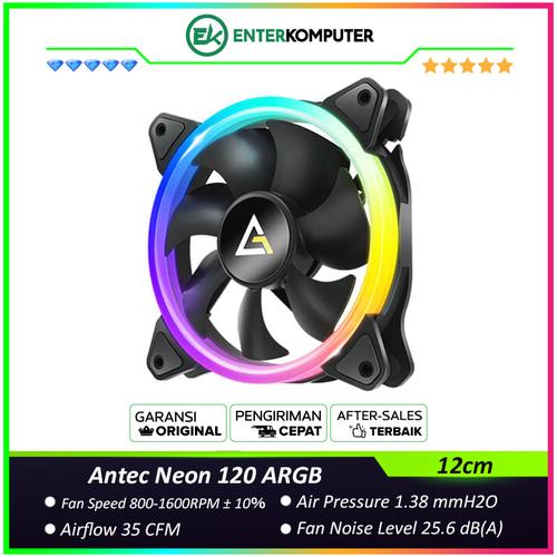 Jual Antec Neon 120 ARGB Single Pack - 12CM ARGB PWM FAN - Jakarta ...