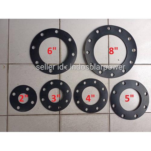 Jual Packing paking seal karet hitam rubber Flange Besi PVC gasket tebal 5mm 5 mm mili milimeter ...
