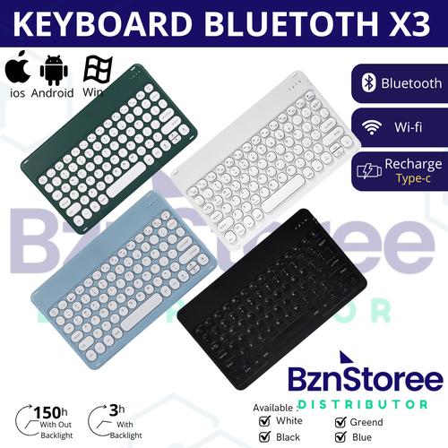 Promo Keyboard Wireless Bluetooth X3 / Keyboard Wireless Bluetooth ...