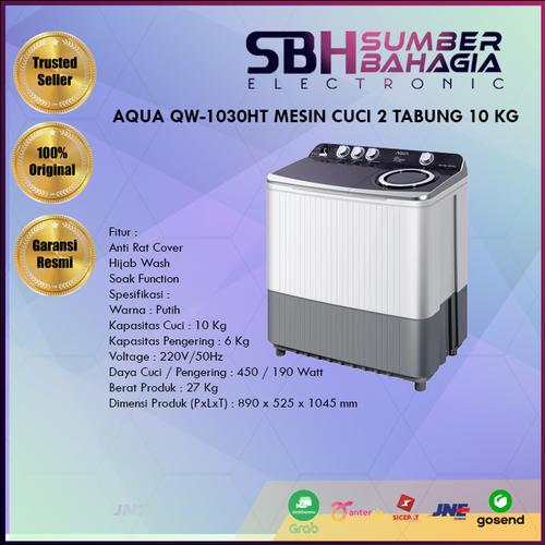 Jual AQUA QW-1030HT MESIN CUCI 2 TABUNG 10 KG (NEW) (KHUSUS BANDUNG ...