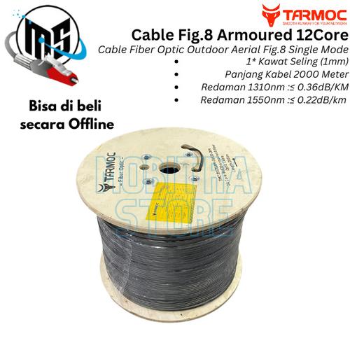 Jual Tarmoc Fiber Optic Cable Fig 8 Armoured 12 Core 2000m | Kabel ...