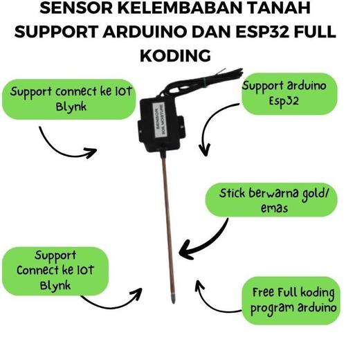 Jual Soil Moisture Sensor Kelembaban Tanah Support Arduino dan Esp32 ...