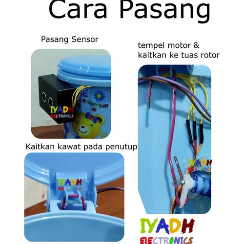 Jual Modul sensor kendali tutup tempat sampah dengan Arduino Nano dan ...