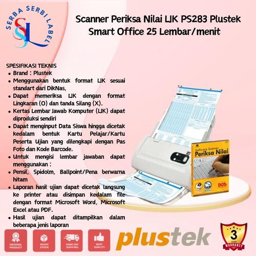 Jual Scanner Periksa Nilai LJK PS283 Plustek SmartOffice 25 Lembar ...