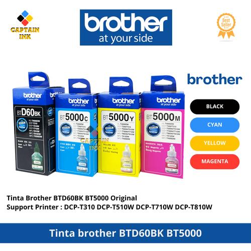 Promo 1 SET 4 PCS Tinta Brother BTD60 BT5000 Support Printer DCP-T310 ...