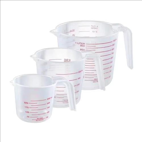 Jual Gelas Takar Plastik Set 3 PCS 250 ml 500 ml 1 Liter / Gelas Ukur ...