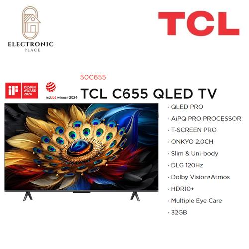 Jual TCL 50C655 QLED PRO 4K UHD Smart Google TV w/ ONKYO 2.1CH 50 Inch ...