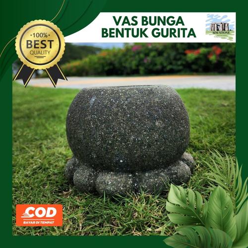Jual Vas bunga bentuk gurita - Batu alam asli - ukuran 15x15x11cm - Aim ...
