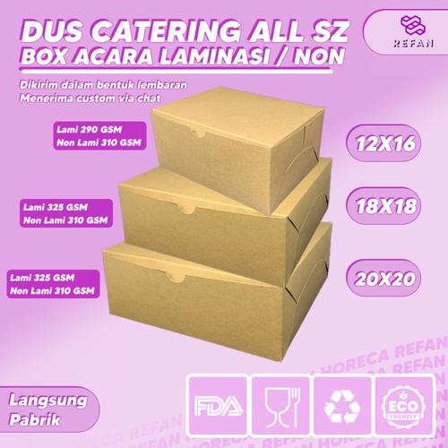 Promo BOX KOTAK NASI COKLAT / DUS KATERING KRAFT / SNACK BOX COKLAT 325 ...