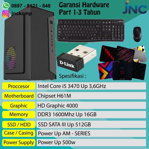 Promo Komputer Intel Core i5 3470 RAM 16GB SSD 512GB CPU For Office ...