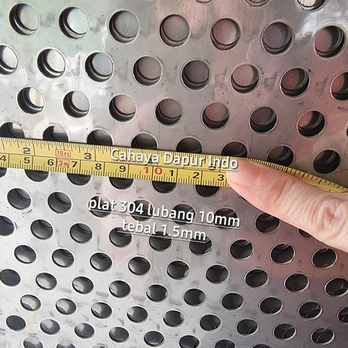 Jual PLAT 304 LUBANG 10mm TEBAL 1.5mm / PLAT STAINLES 304 LUBANG 10mm ...