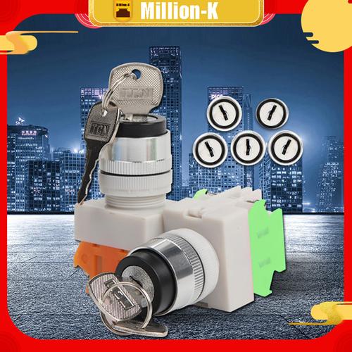 Jual Selector Switch Key 2/3 Position Push Button Switch Latching Self ...
