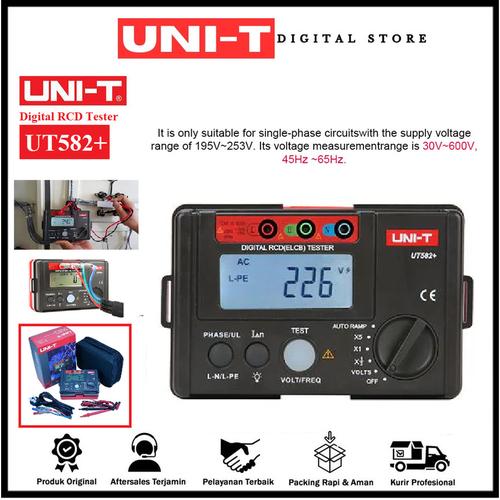 Jual UNI-T UT582+ Digital Rcd (Elcb) Tester Auto Ramp Leakage Circuit ...