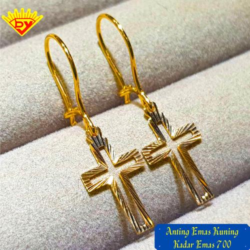 Jual Anting Salib Emas Kuning Baru Kadar Emas 700 - Jakarta Pusat ...