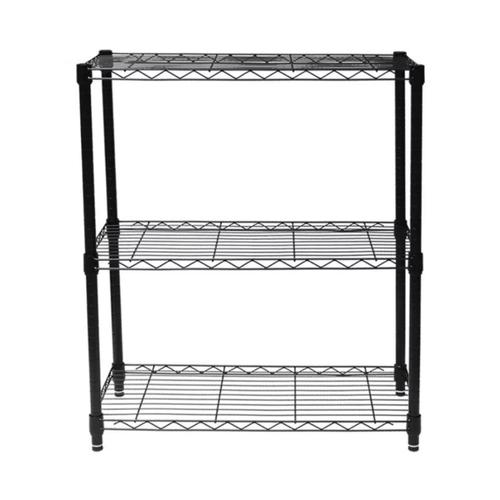 Jual Rak Besi 3 Tingkat 75x35x89 Cm Daya Beban 100 Kg/Ambalan - Hitam ...