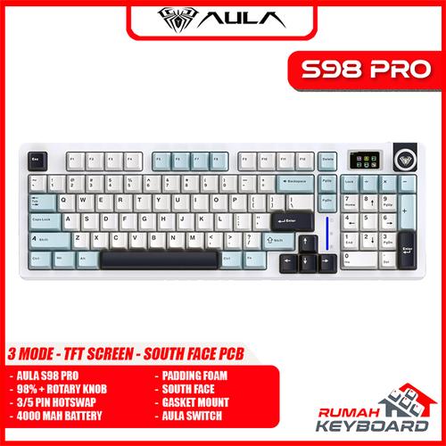 Promo Aula S98 PRO - 98% - 3 Mode - Gasket Mount - RGB - SIDE RGB - PBT ...
