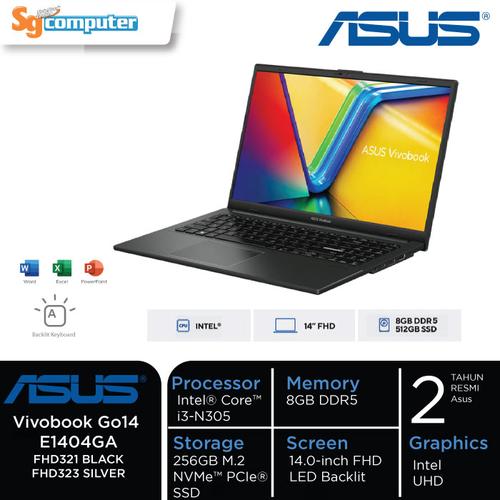 Jual Asus Vivobook Go 14 E1404GA FHD321 FHD323 Core i3-N305/8GB/256GB ...