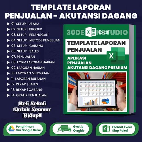 Promo LAPORAN PENJUALAN EXCEL - DASHBOARD PERHITUNGAN OMZET DAGANG - Jakarta Barat ...
