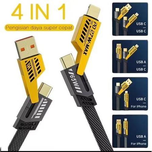 Jual Kabel Data Pengisian Cepat 120W Kabel Data Super Cepat 4-in-1 ...
