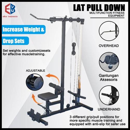 Jual Lat Pull Down Crossover Rowing Alat Fitness Multifungsi Alat ...