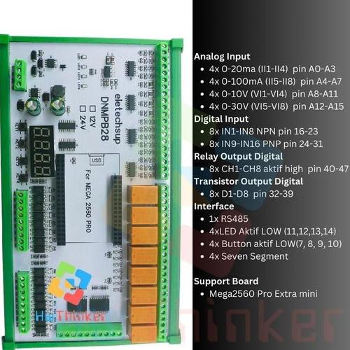 Jual Modul 8 Channel Relay Shield PLC Expansion RS485 DNMPB28 for ...