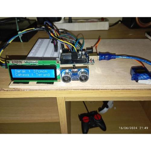 Jual prototype sistem garasi otomatis dan lampu otomatis Arduino sensor ...