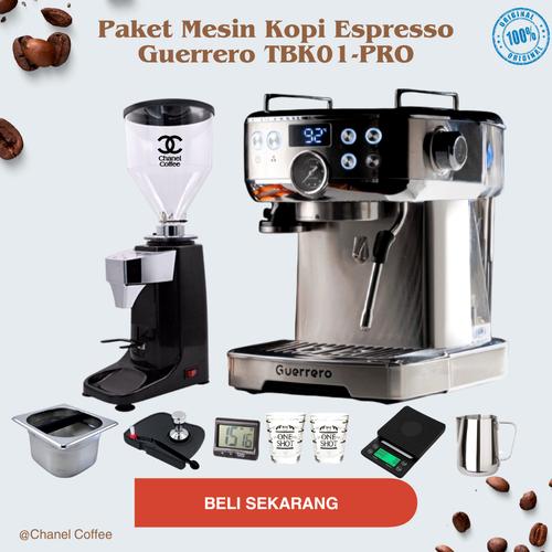Jual Mesin Kopi Espresso GUERRERO TBK01 PRO + GRINDER 021 Auto + Tools ...