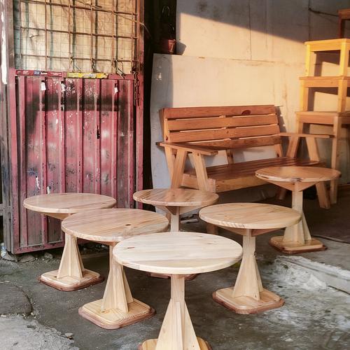 Jual meja bulet / meja cafe meja restoran bahan ful jati Belanda - Kota ...