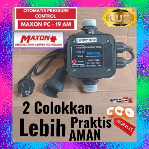 Jual GARANSI Automatic pressure control 2 Colokan BEST Otomatis pompa air Maxon pc 59 ch 8-40 ...