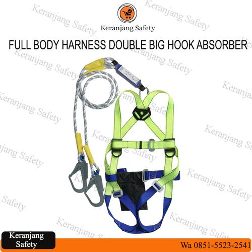 Jual Full Body Harness Double Big Hook Absorber / Safety Body Harness ...