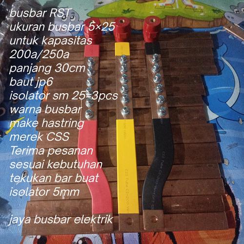 Jual BUSBAR RST UKURAN 5×25 PANJANG@30 CM, KAPASITAS 200A/250A - Kab ...