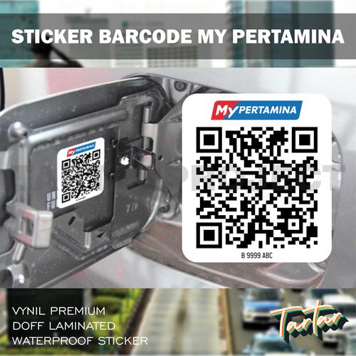 Jual cetak stiker my pertamina / stiker tangki mobil / stiker barcode - 6 x 5,3 cm - Kota ...