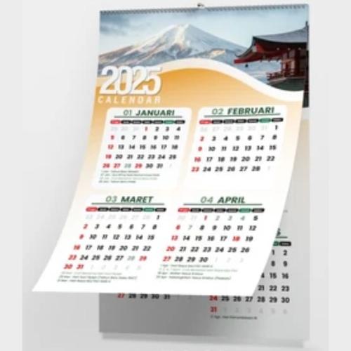 Jual Kalender Dinding 2025 Custom | 3 Lembar | Hanger + Spiral - Kota ...