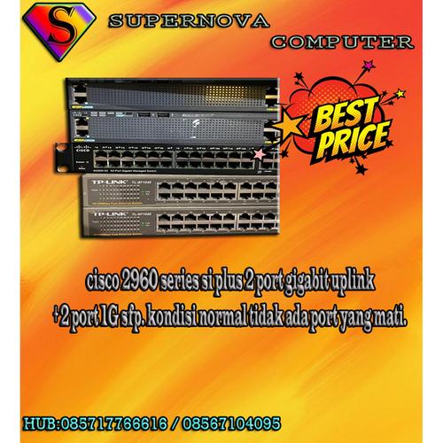 Jual cisco 2960 series si plus 2 port gigabit uplink + 2 port 1G sfp. kondisi normal tidak ada ...