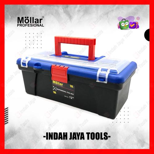 Jual MOLLAR Toolbox Plastik 12 Inch Tool Box Kit - Kotak Tempat Kunci ...