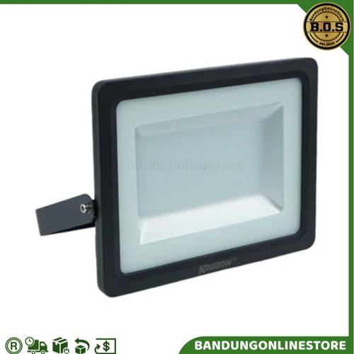 Jual Lampu Sorot Led 100 Watt Cool White Ip65 Hitam Krisbow Floodlight ...