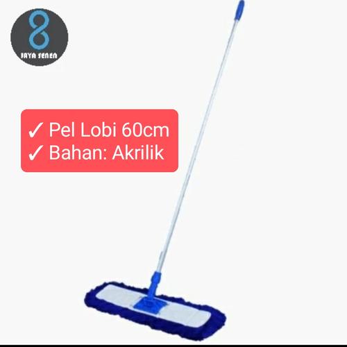 Jual Pel Lobi 60cm Akrilik Biru/ Dust Mop Akrilik/ Pel Lobi Komplit ...