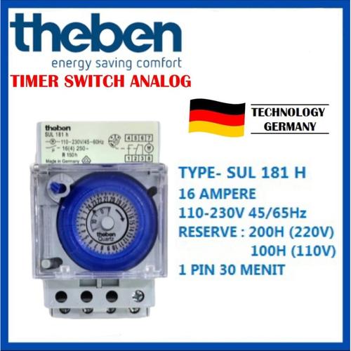 Jual Timer Analog Theben Switch 24Jam Panel Otomatis SUL 181D 181H ...